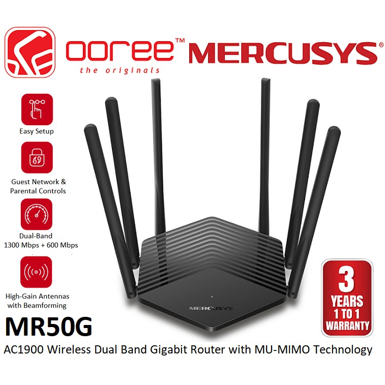 【Genuine speed】MERCUSYS (Powered By TP-LINK) MR50G AC1900 WIRELESS WIFI ...
