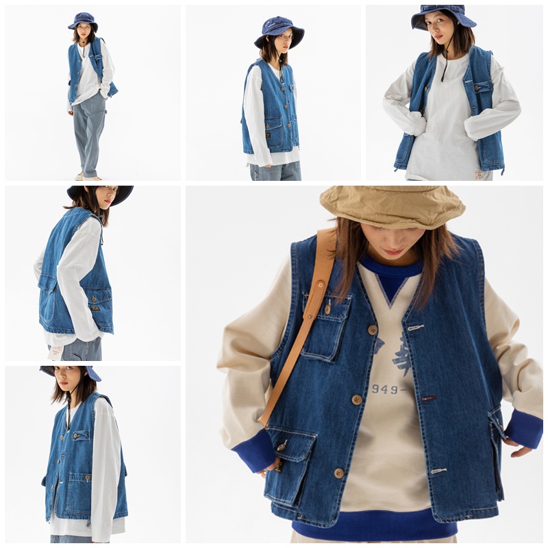 เสื้อกั๊กยีนส์ Red Ruggison Lab ผ้าฟอกเนื้อนิ่ม ใส่สบายๆสไตล์แคมป์ ...