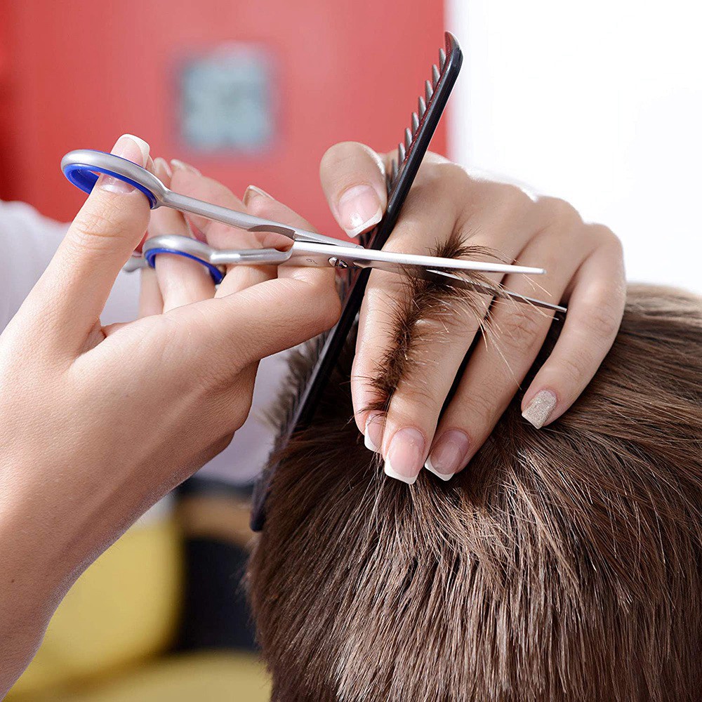 Hair Cutting Shears Kit (2 Scissors, Cape, Comb, Case and 2 Clips ...