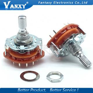 2PCS RS25 Band switch 2P4T 2P5T 2P6T 3P3T 3P4T Mount Rotary Switch ...