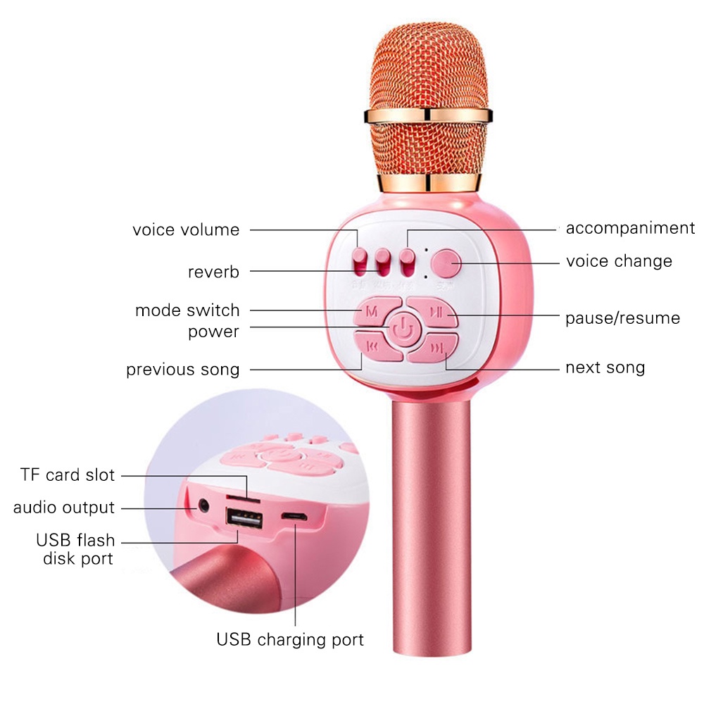 BWireless Karaoke mini Microphone Condenser Portable Monitoring Studio ...