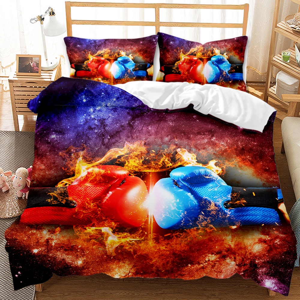 Boxing Gloves Comforter Cover QueenKing Size for Kids Teens Boys Men ...