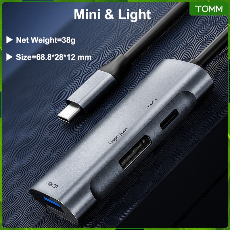 Slim Portable USB C to Display Type C Multiport Hub to DisplayPort ...