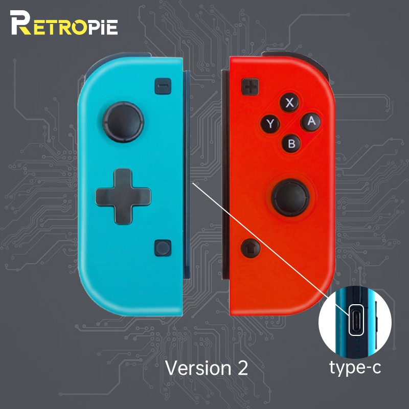 เกมแพด:RETROIE MK02 Controller For Switch Game Console Bluetooth SixAxis Gyroscoe Wireless Joy ...