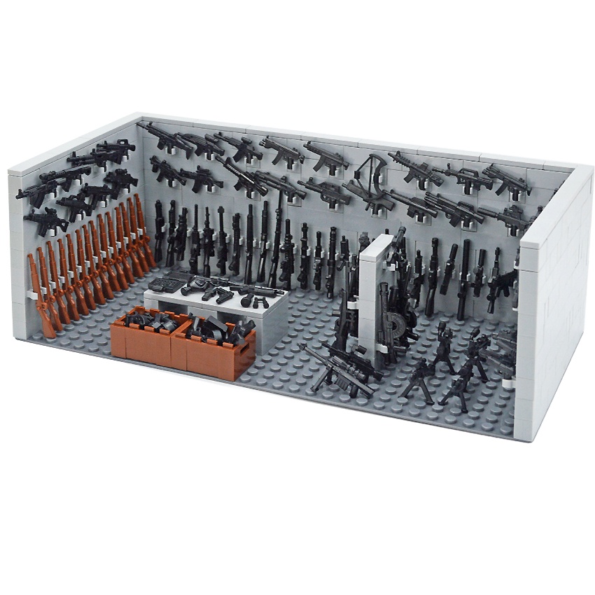 Ready StockWW2 Military Weapon Storage Room Bricks Set MOC SWAT ...