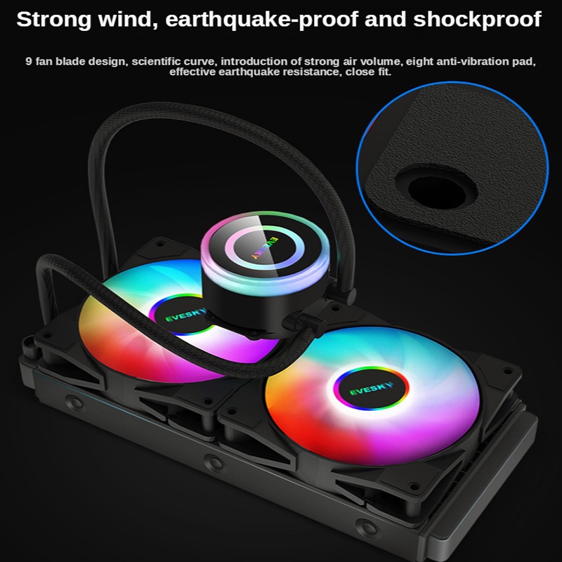 120 240 mm All-in-one CPU Water-cooled Radiator Mute RGB Computer All ...