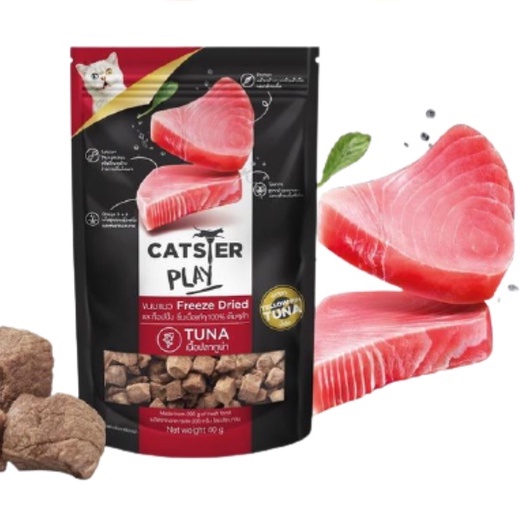ขนมแมว Catster Play Freeze Dried Treats Toppers for Cats แคทสเตอร์ ขนม ...