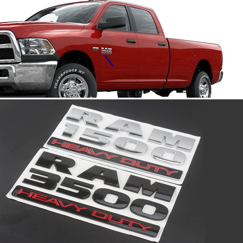 รถ ภายนอกรถChrome ABS Sticker for Dodge RAM 1500 2500 3500 Heavy Duty ...