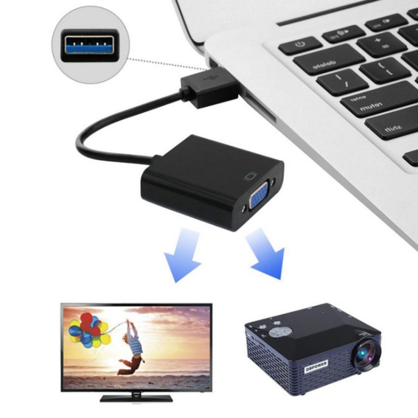 ZS USB 3.0 to VGA Video Graphic Card Display External Cable Adapter For ...