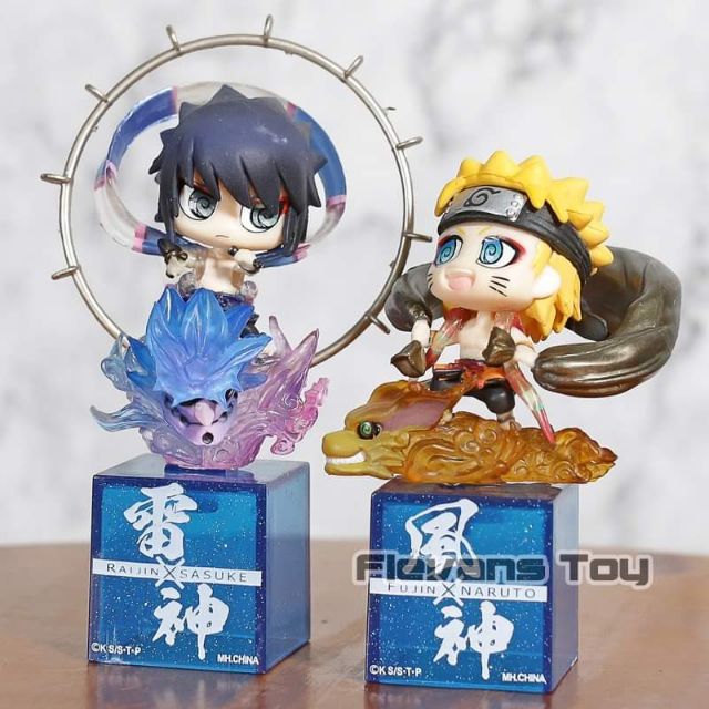 NARUTO Shippuden Fujin Naruto Raijin Sasuke PVC Figures Collectible ...