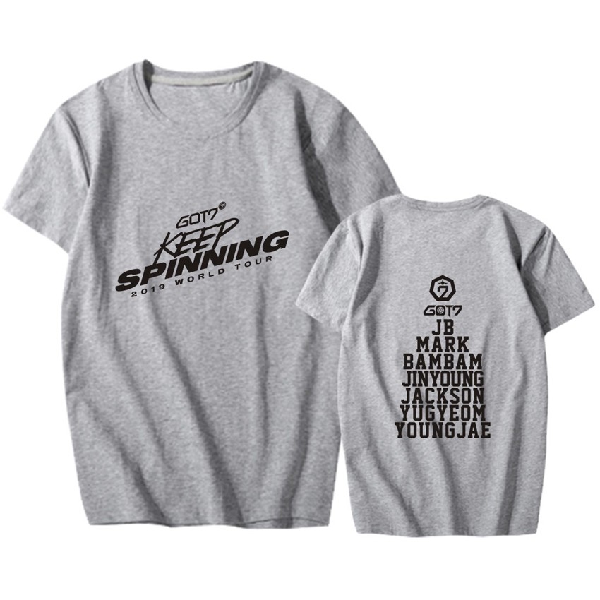 KPOP GOT7 T-shirt keep spinning 2019 World Tour Concert shirt Tee Tops ...