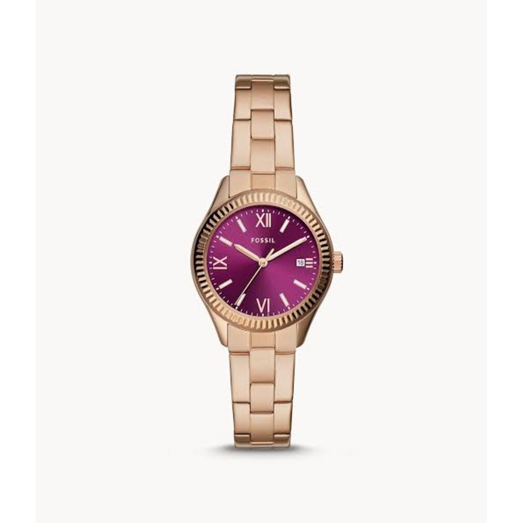 FOSSIL FOSSIL Laney Three-Hand Pastel Pink Stainless Steel Watch BQ3466 ...