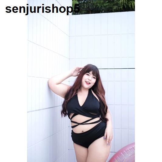 จัดส่งกรุงเทพฯจัดส่งเฉพาะจุดPlus sizeชุดเซ๊ตว่ายน้ำสาวอวบเสื้อพันเลิฟกางเกงจีบ อก40-50 ...