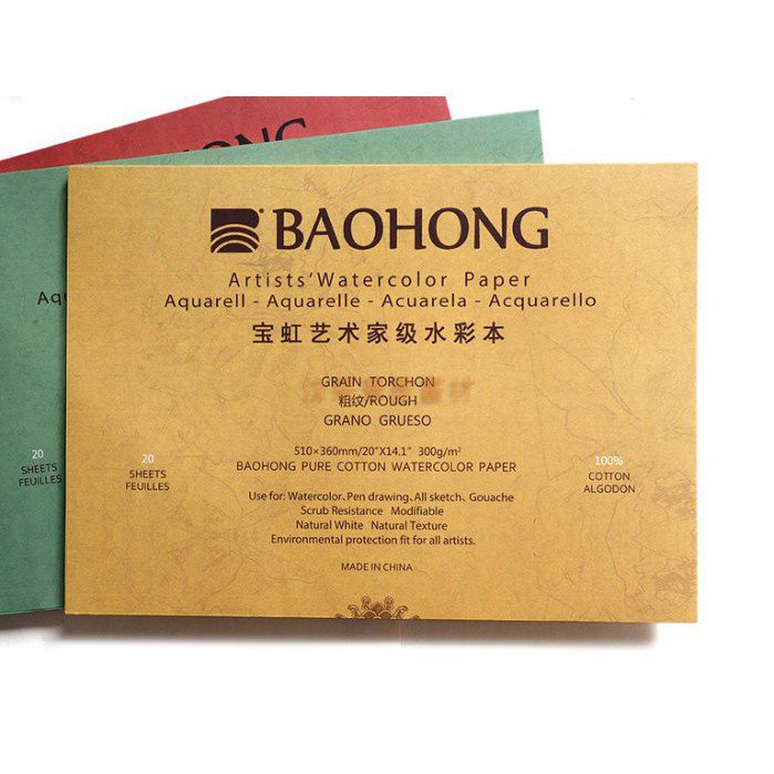 Baohong Cotton Watercolor Notebook300gWatercolor Paper Painting Book ...