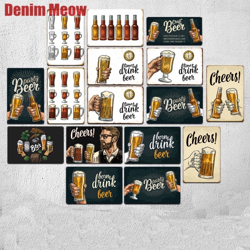 2020 30*20cm Drink BEER Vintage Metal Tin Signs Bar Pub Casino ...