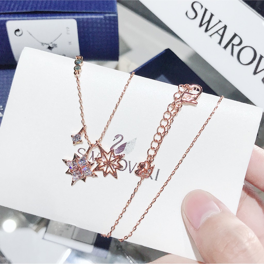 Swarovski สวารอฟส ของแท้ 100 SWA SYMBOL ดาวโรแมนติกเครื่องประดับสร้อยคอ ...