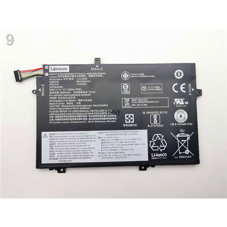 ต้นฉบับ Lenovo ThinkPad L480 L580 01AV463 L17L3P52 R480 แบตเตอรี่ ...