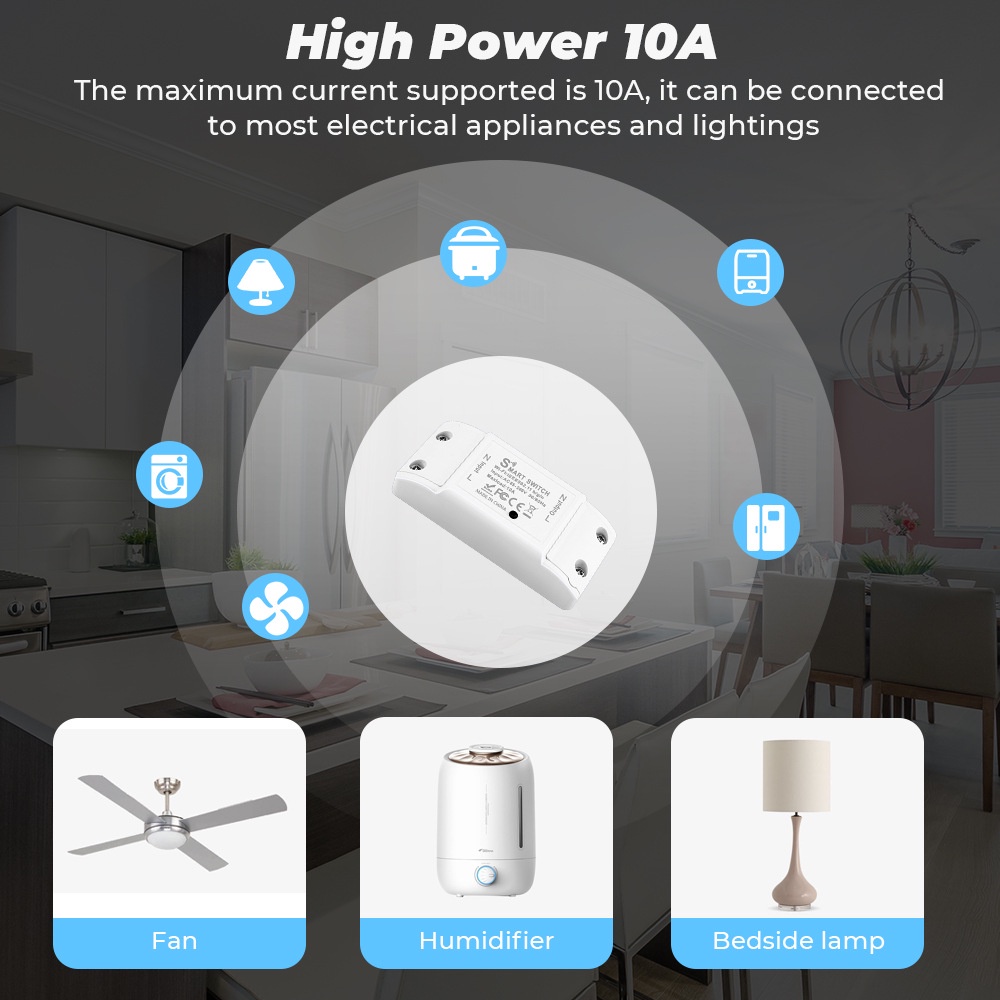 Tuya Wi-Fi DIY Smart Switch สวิตซ์ไฟอัจฉริยะ สวิตช์สั่งงาน ตั้งเวลาผ่าน ...