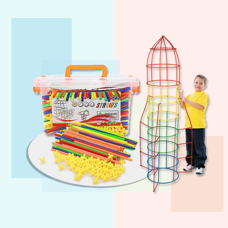 COD ตัวต่อหลอด 4D Straw Building Blocks ของเล่นเสริมพัฒนาการ มอนเตสซอรี ...
