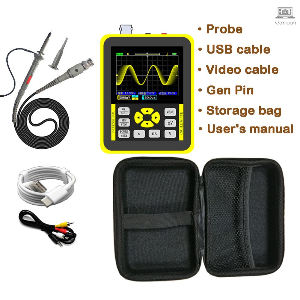 Handheld Mini Digital Oscilloscope with 2.4 Inches Color Screen 120M ...