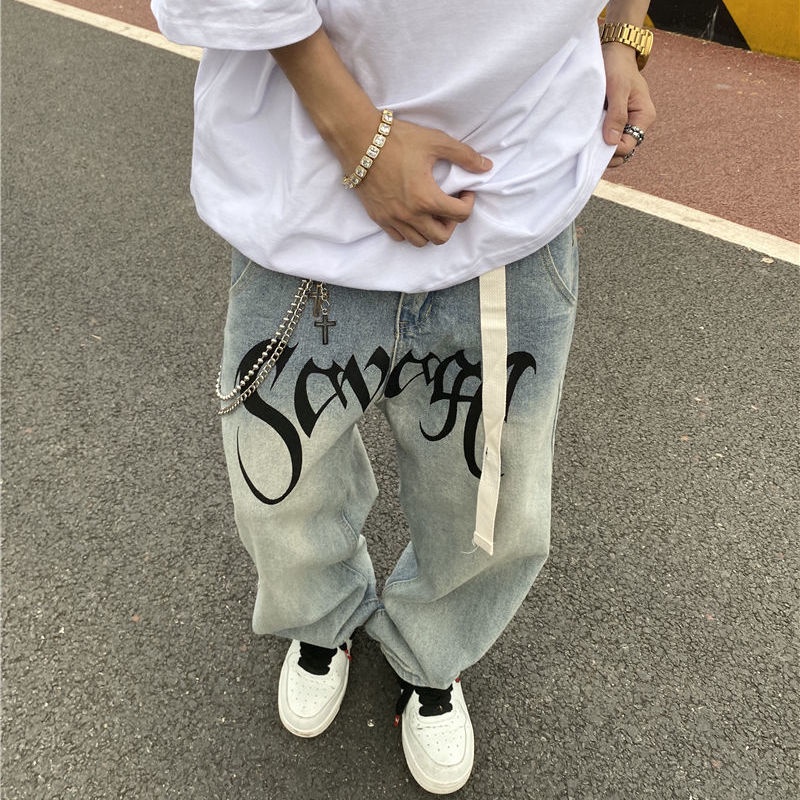 seluar korea lelaki slim fit jeans lelaki2022 Musim Bunga dan Panas ...