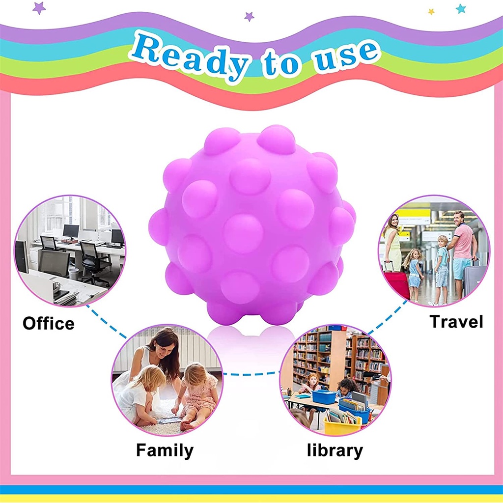 Pop It Ball Fidget Toy 3Dซิลิโคนบับเบิ้ลบอลคลายเครียดบอล กดคลายเครียด ...