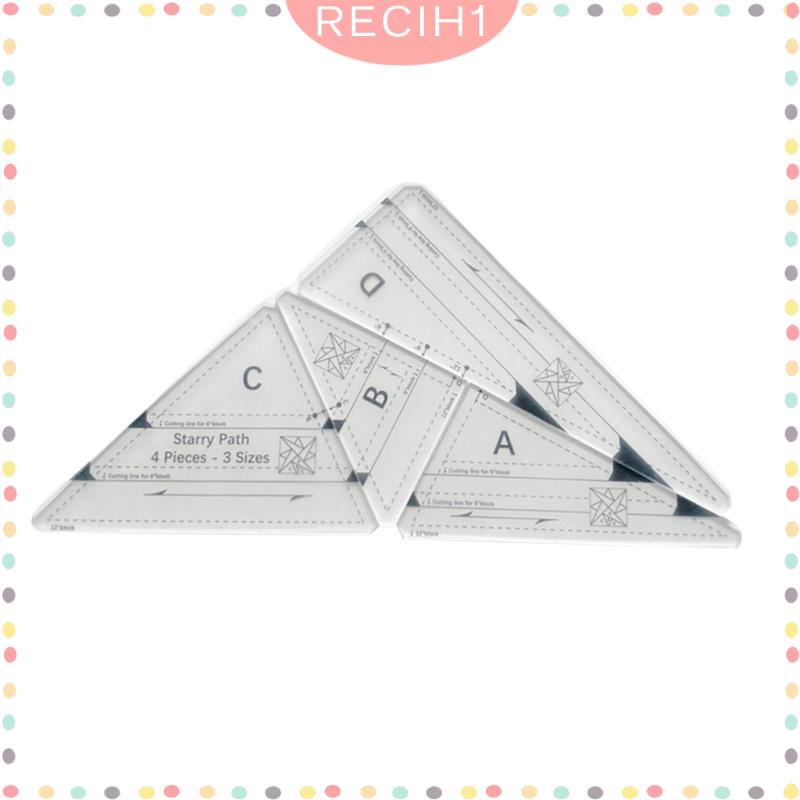 Triangle Quilting Ruler Sewing Patchwork Clear Template for Tailor ...