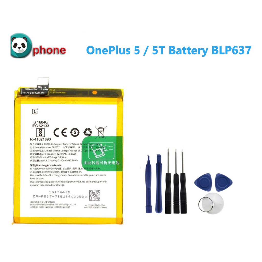 แบตเตอรี่ OnePlus 5 / 5T Battery BLP637 แบตเตอรี่ OnePlus 5,A5000 ...