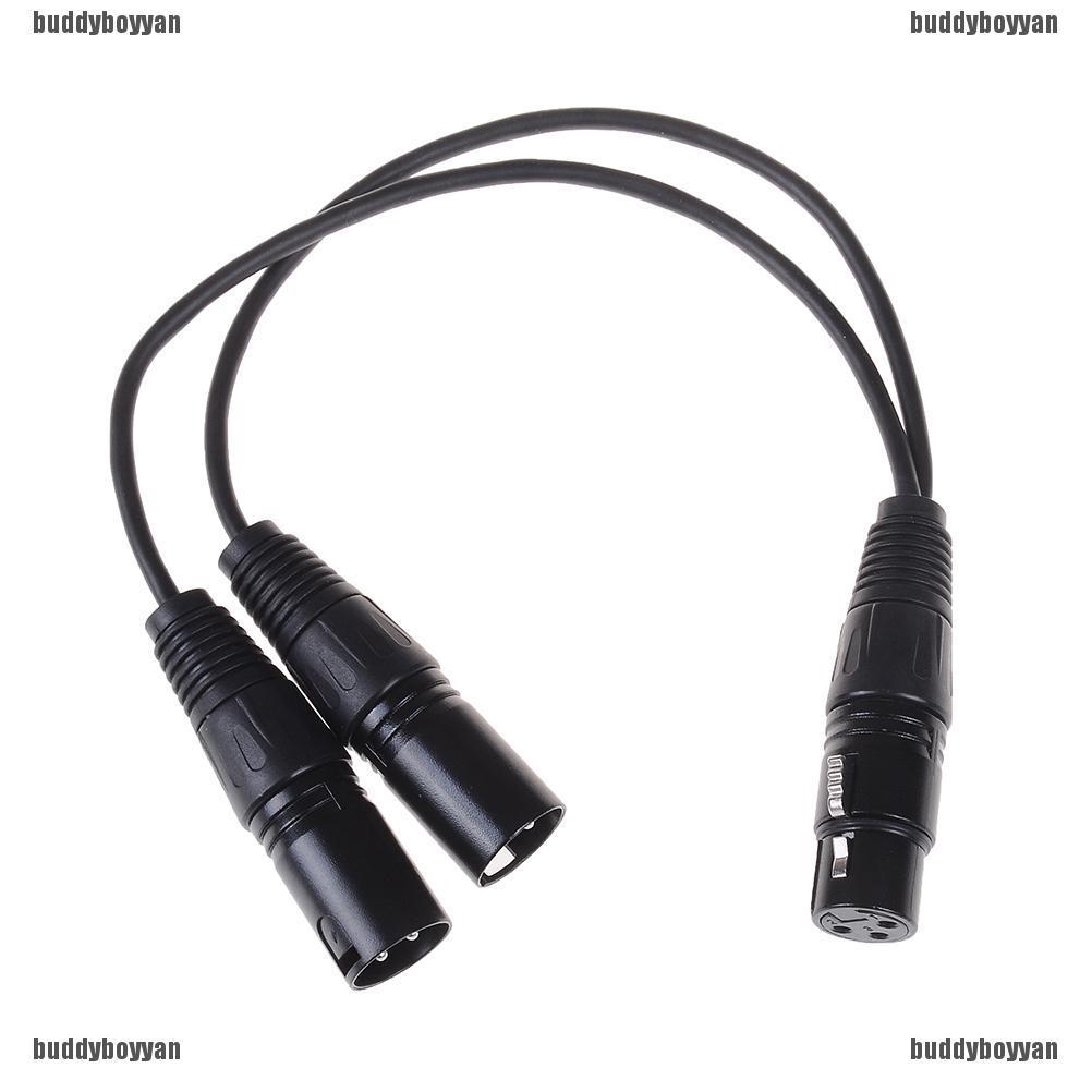 3 Pin Xlr Female Jack To Dual 2 Male Plug Y Splitter 0 . 3 M สายไฟเจล ...