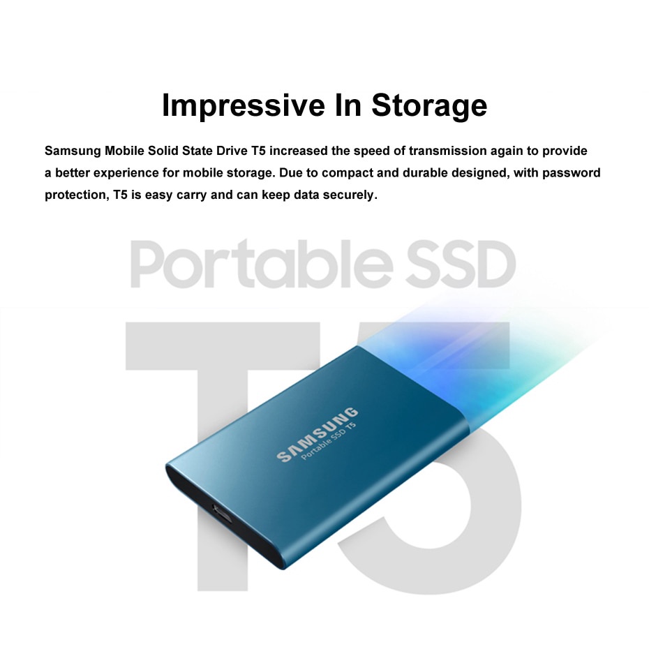 SAMSUNG T5 Original Brand External SSD T5 USB3.1 Portable ssd 250GB ...