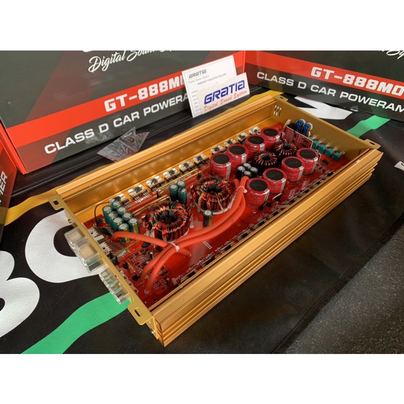 โครตแรง งานแบรนด์GRATIA GT-888MO 4500w ขับดอกซับวูฟเฟอร์ได้ถึง 10-15 นิ้วแม่เหล็ก 220 3ชั้น งาน ...