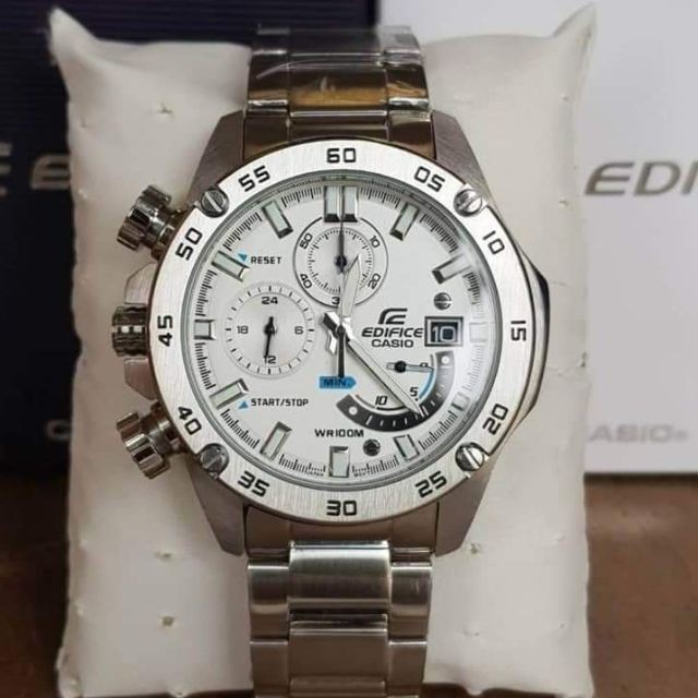 Casio Edifice EFR-558 White Dial Chronograph Watch | Shopee Thailand