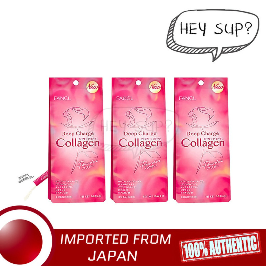 Fancl HTC Deep Charge Collagen 10 Days Powder x3 | Shopee Thailand
