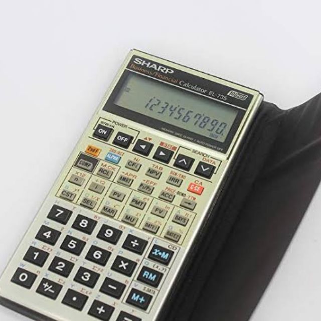 เครื่องคิดเลขการเงิน Sharp EL-735 มือสอง | Shopee Thailand