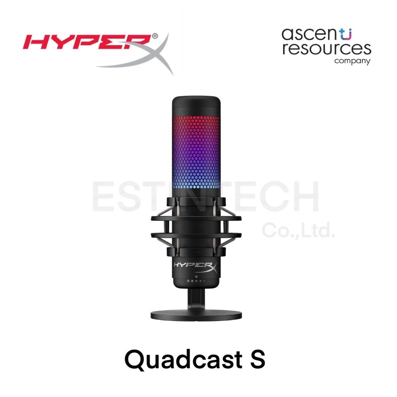 Microphone (ไมโครโฟน) HyperX Quadcast S RGB Stand-alone Microphone ...