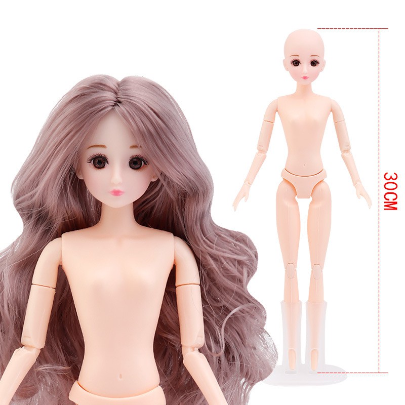 ชุดตุ๊กตา BJD 30cm Doll Makeu 3D Eyes Long Hair 1/6 BJD Dolls Body Beautiful rincess Baby Girl ...