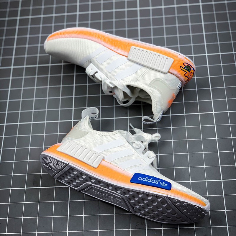อาดิดาสแท้ NMD R1 Boost ข้าวโพดคั่วถักน้ำหนักเบารองเท้าวิ่งรองเท้าคู่ ...