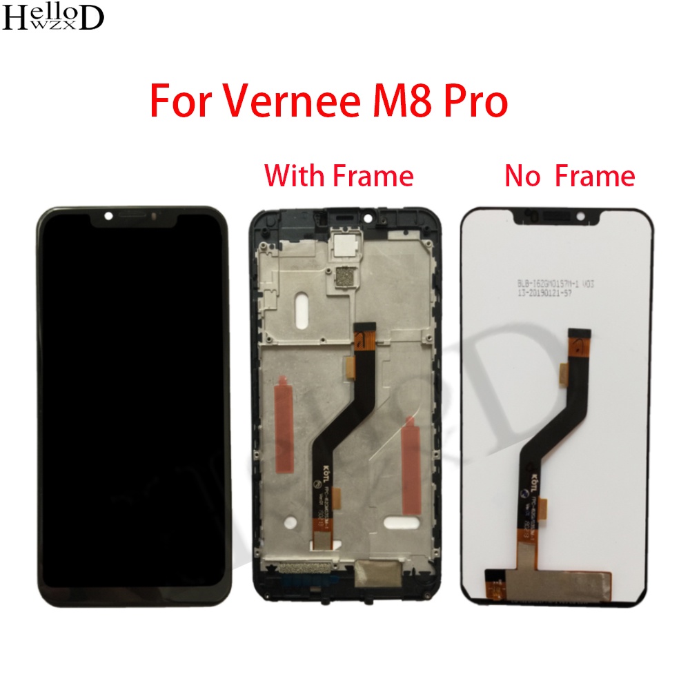 จอแสดงผล LCD ทดสอบแล้ว 100 สําหรับ Vernee M8 Pro จอแสดงผล LCD พร้อมกรอบ ...