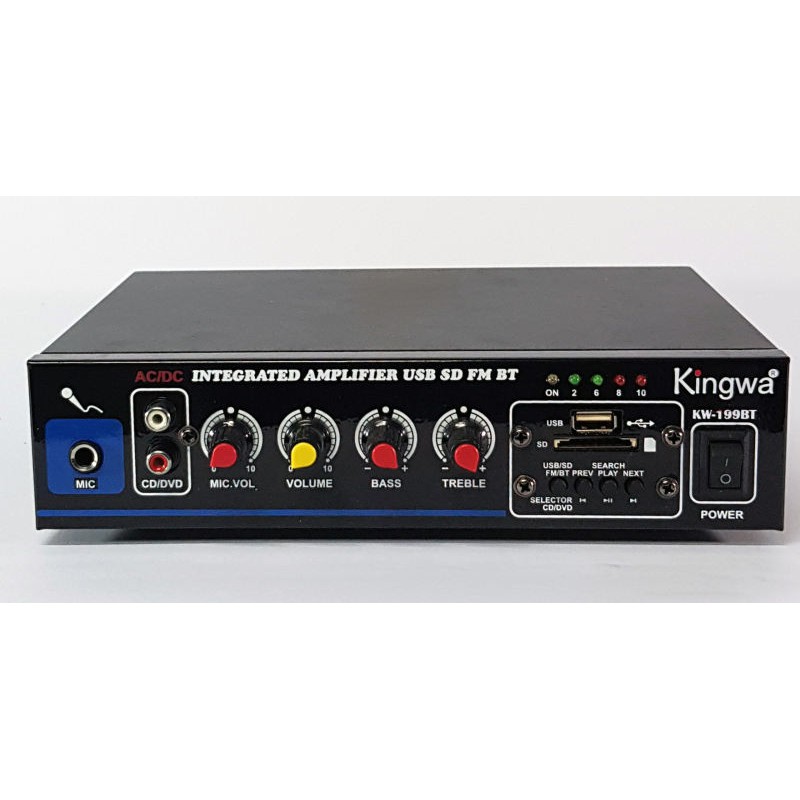 KINGWA เครื่องขยายเสียง AC/DC มี BLUETOOTH / USB/ SD/ MP3 รุ่น KW-199BT ...