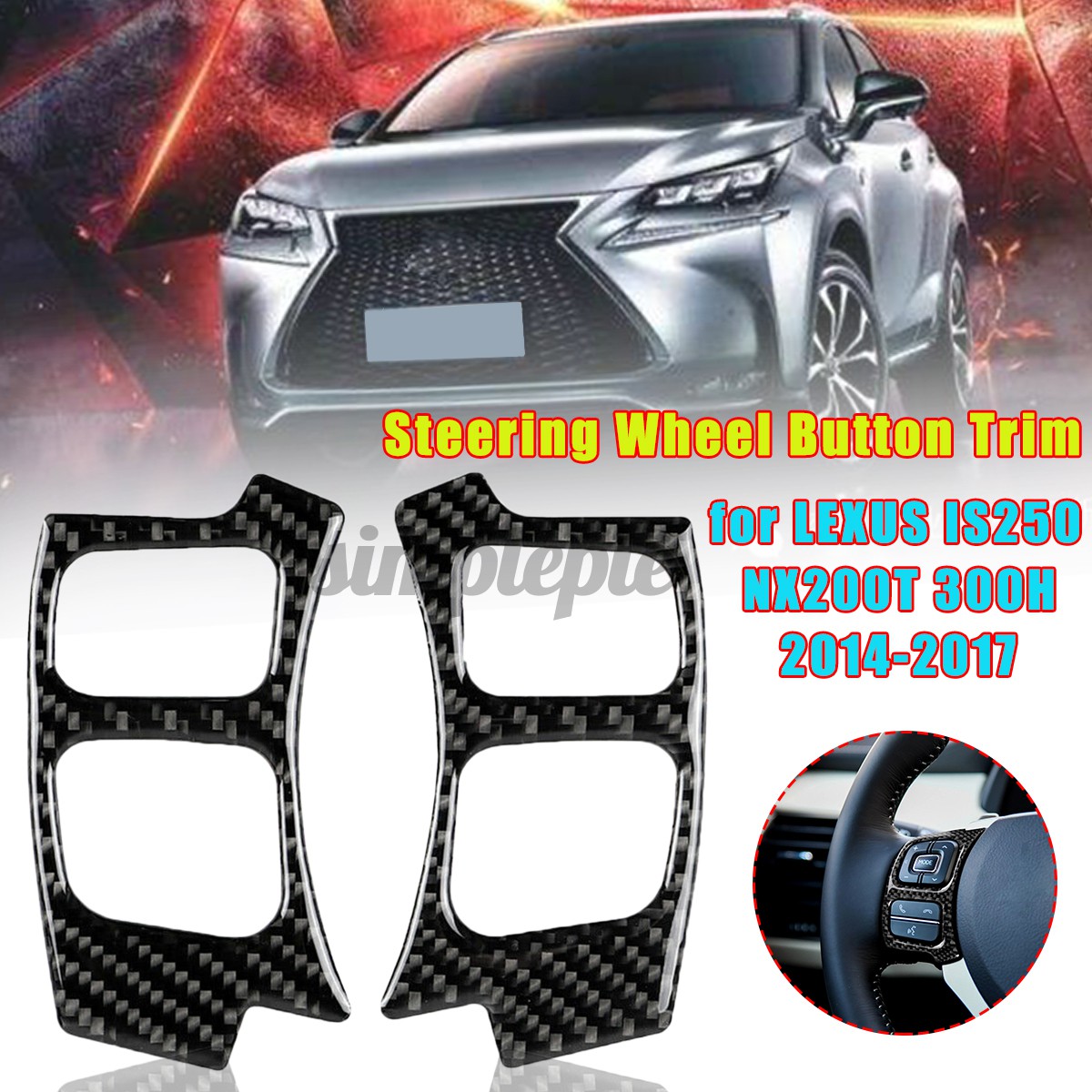 Xs8X2 ชิ้น / ชุด Co - Plilot สติ๊กเกอร์คาร์บอนไฟเบอร์สําหรับ Lexus ...