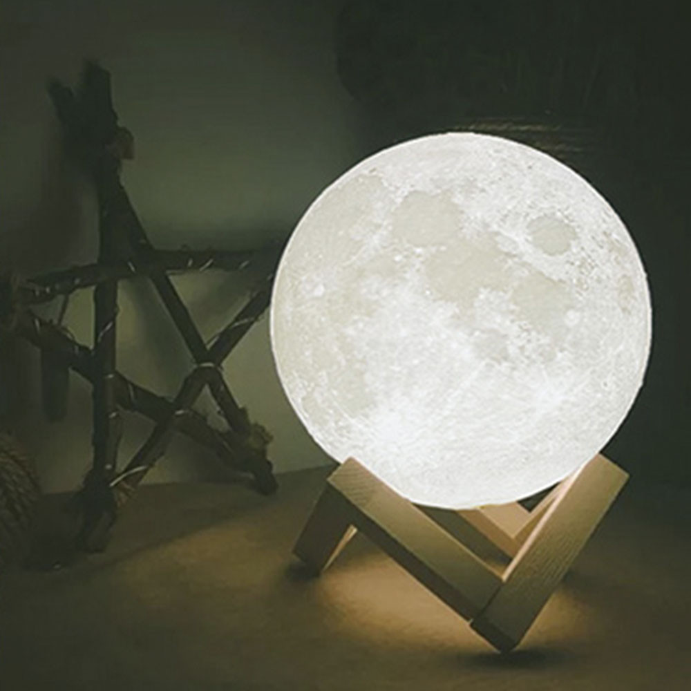 [xijing1.th-cod] 3D Moon Light Vinyl Round Moon Night Light DIY Painted ...
