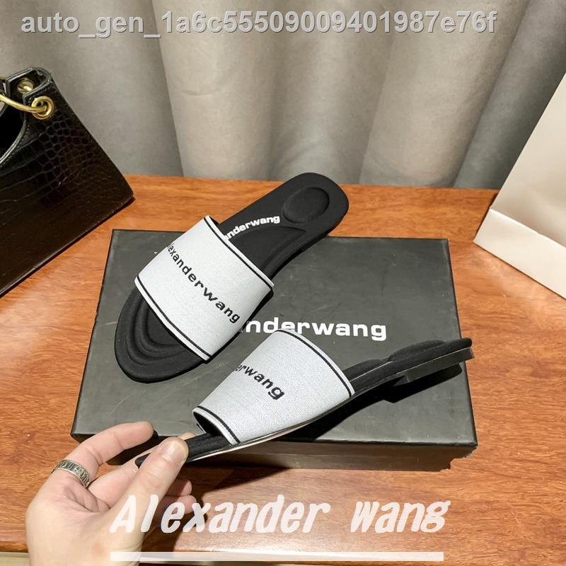 Top qualityAlexander Wang Women s Slippers Flat Sexy Beautiful Canvas ...
