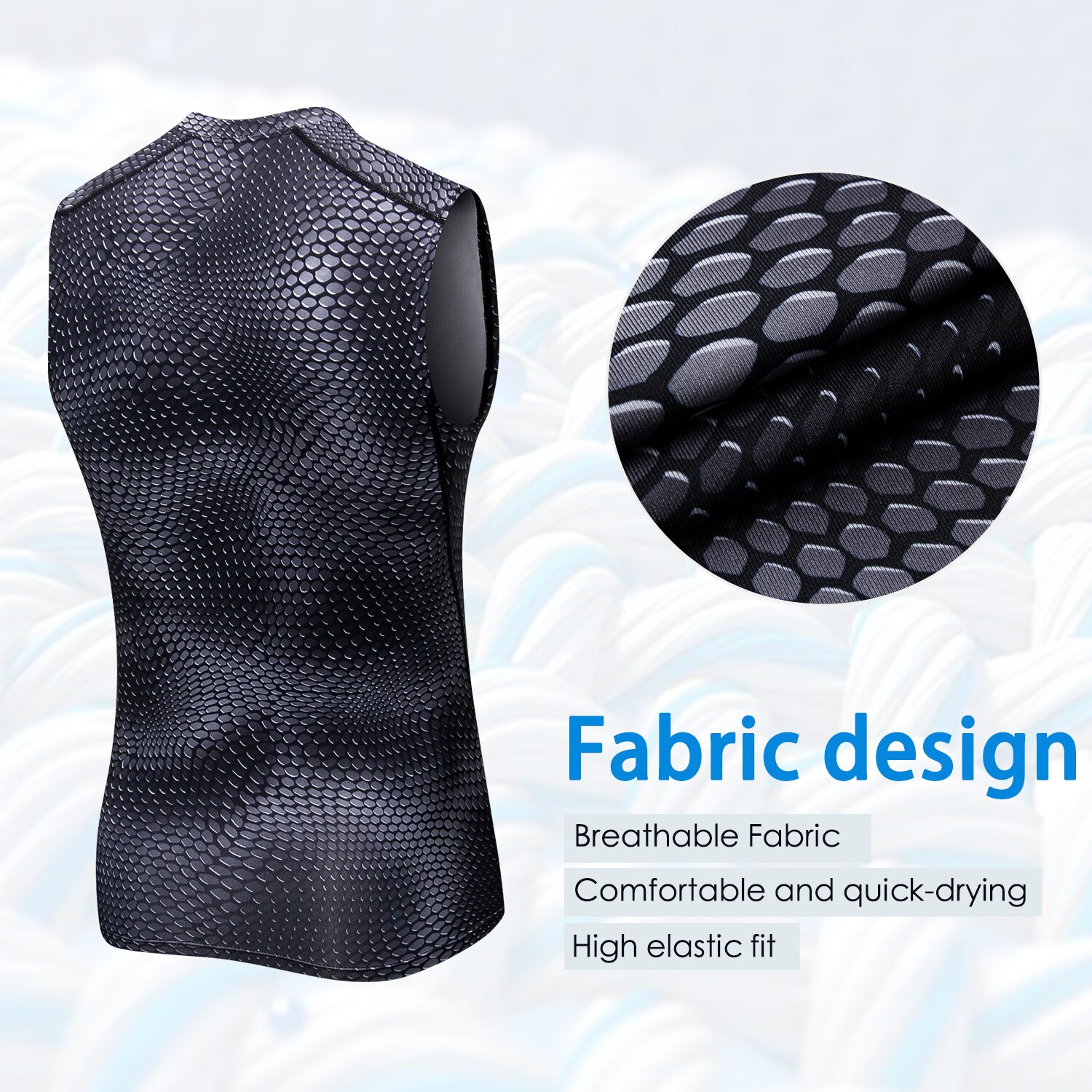 Men Running Vest Sport Fitness Compression Sleeveless Tank Tops Fitness ...