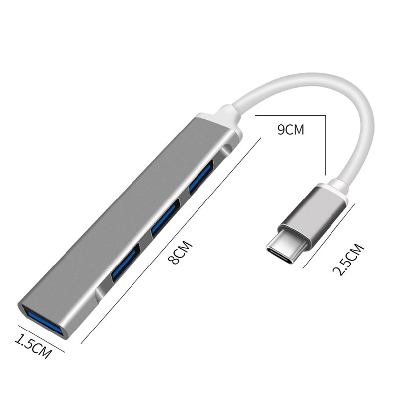 MGBB USB ความเร็วสูง 4 พอร์ตฮับ USB 3.0 Type-C HUB Adapter สำหรับ PC ...