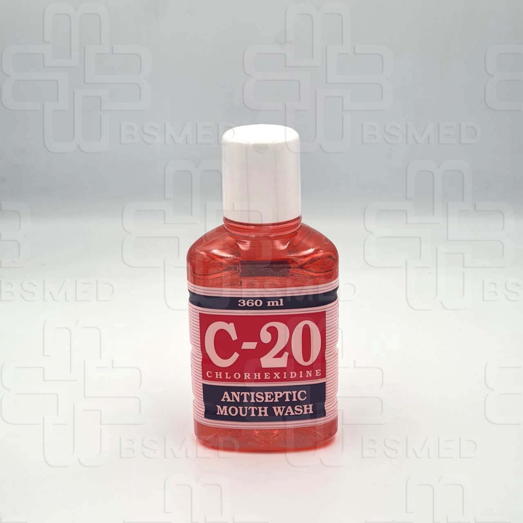 C-20 C20 C 20Chlorhexidine Antiseptic Mouth Wash น้ำยาบ้วนปาก สีชมพู ...