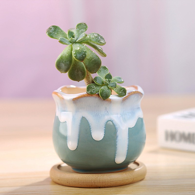[]Home Small Ceramic Flower Pots, Small Succulents Flower Pots, Simple ...