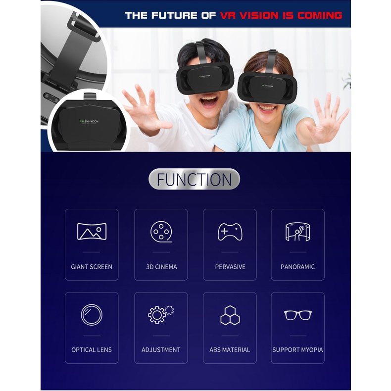 VRHead Mounted 3D Virtual Reality VR Glasses Mobile hone Movie Game ...