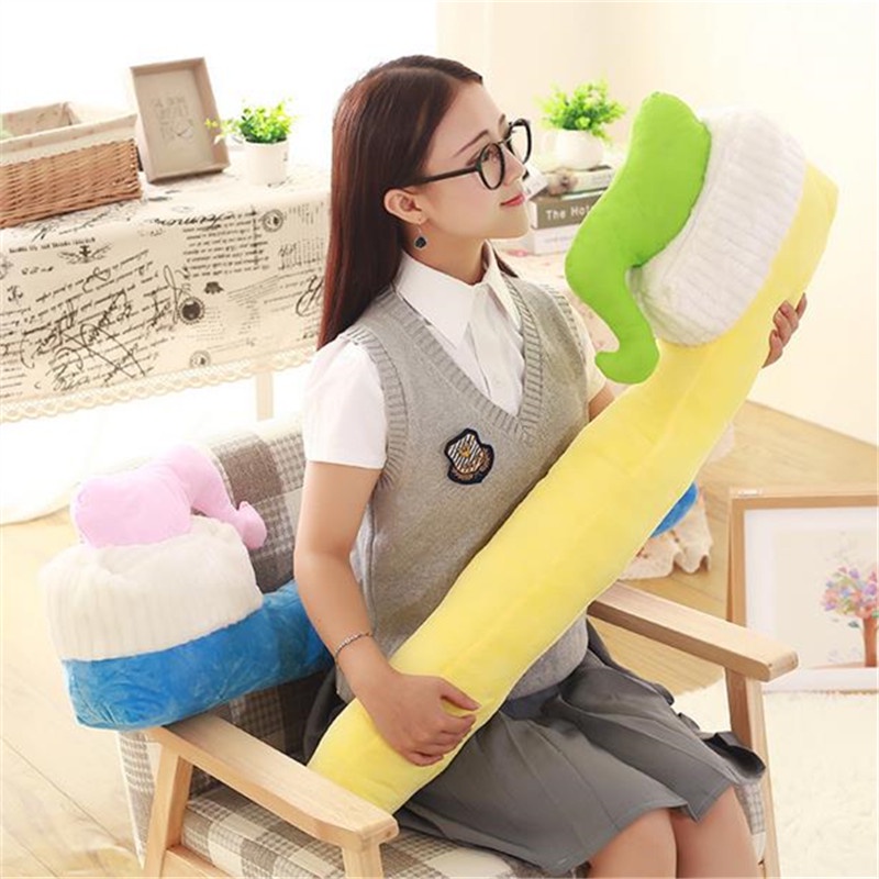 90CM One Piece Creative Toothbrush Pillow PP Cotton Stuffed Sleeping ...