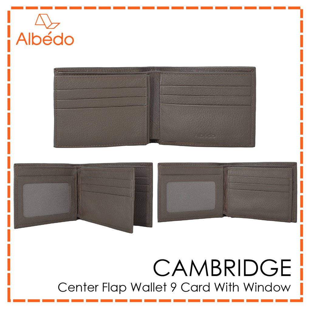 Albedo CAMBRIDGE CENTER FLAP WALLET 9 CARD WITH WINDOW กระเป๋าสตางค์ ...