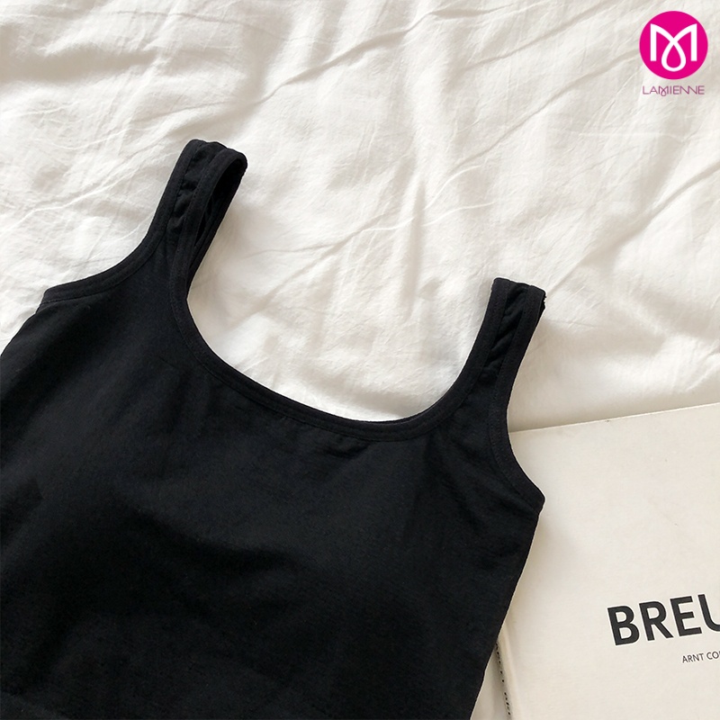 บรา เสื้อกล้าม เสื้อสายเดี่ยว มีฟองน้ำในตัว แบบครึ่งตัว แนวครอป รหัส L1018 - lamienne.shop ...